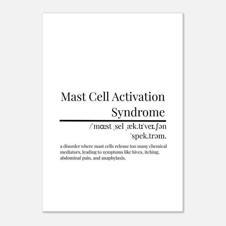 Mast Cell Activation Syndrome Definition Premium Matte Paper Poster - Etsy