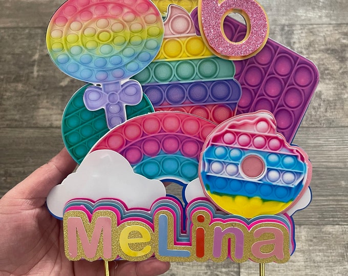 Pop It 3D Cake Topper - Etsy