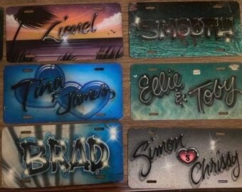 Custom Airbrush License Plates - Etsy