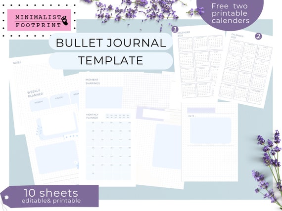 Daily Bullet Journal Printable Digital Download - Etsy