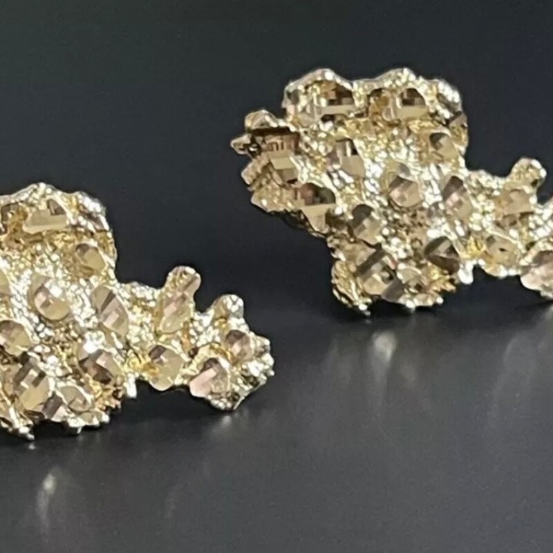 Gold Nugget Earrings Men - Etsy