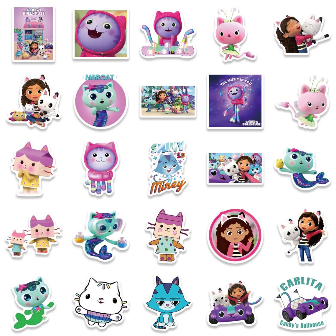 50pcs Gabby's Dollhouse Stickers Cartoon Vinyl Decal - Etsy