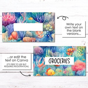 A6 Printable Dashboards | Under the Sea | Budget Binder Envelope ...