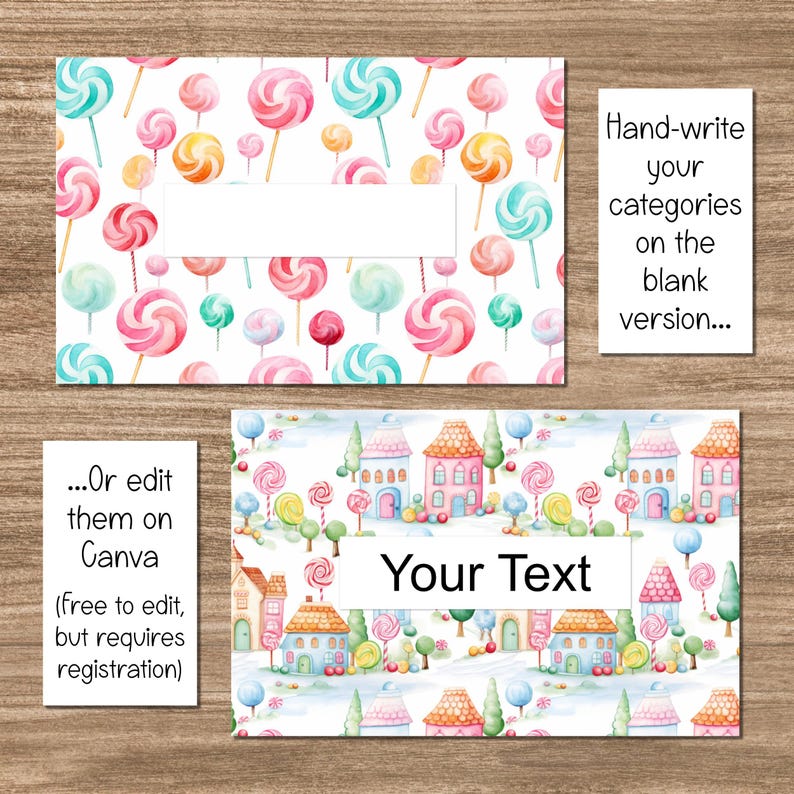 A5 Printable Dashboards | Candyland | Budget Binder Envelope Inserts ...