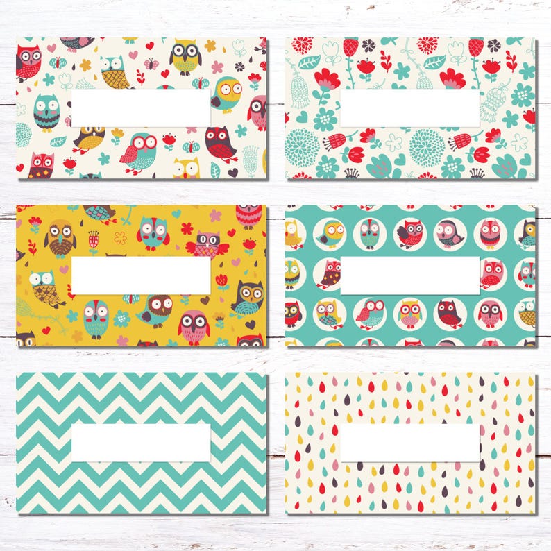 A6 Printable Dashboards Budget Binder Envelope Inserts Cute Owls ...