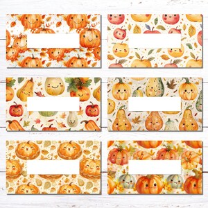 A6 Printable Dashboards | Kawaii Fall | Budget Binder Envelope Inserts ...