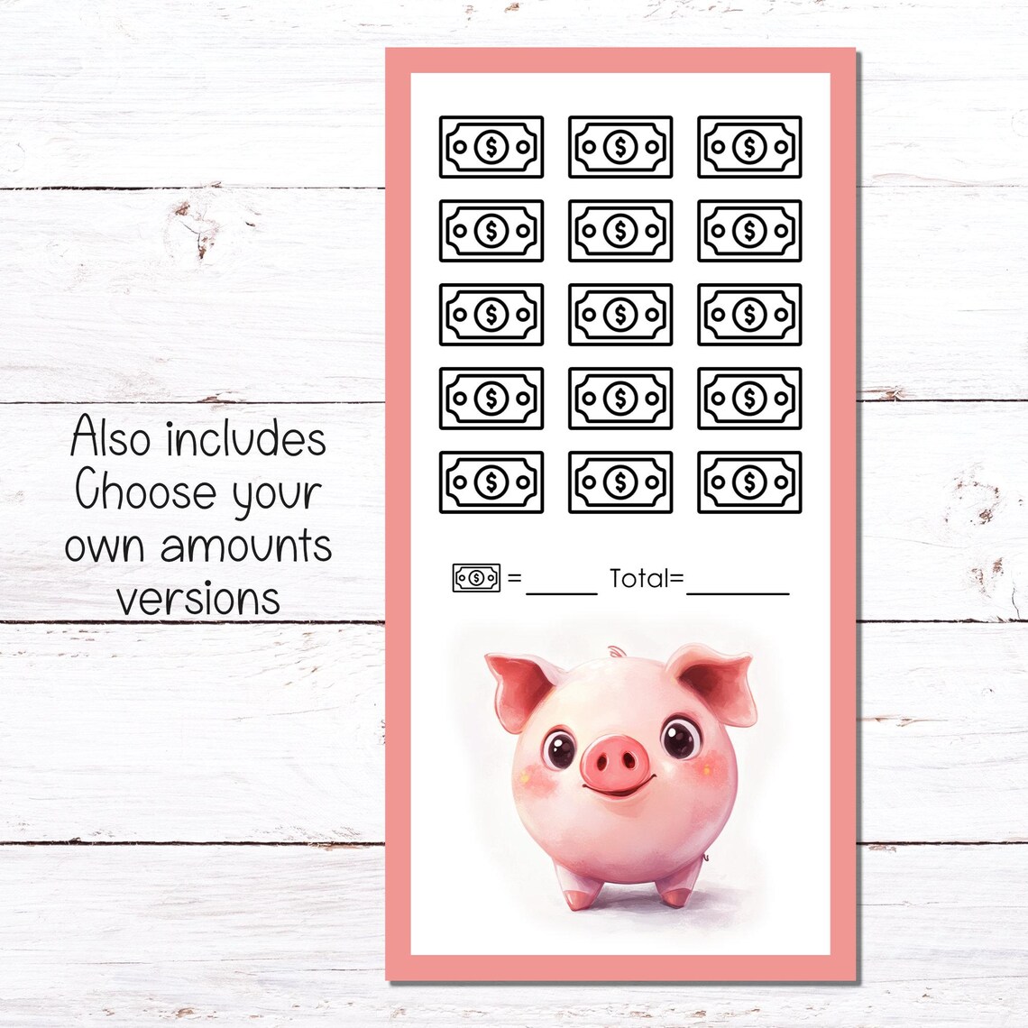 Piggy Savings Challenge Tracker | Set of 3 (PDF Digital Download) - Etsy