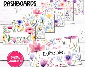 A6 Printable Dashboards Budget Binder Envelope Inserts Meadows Editable ...