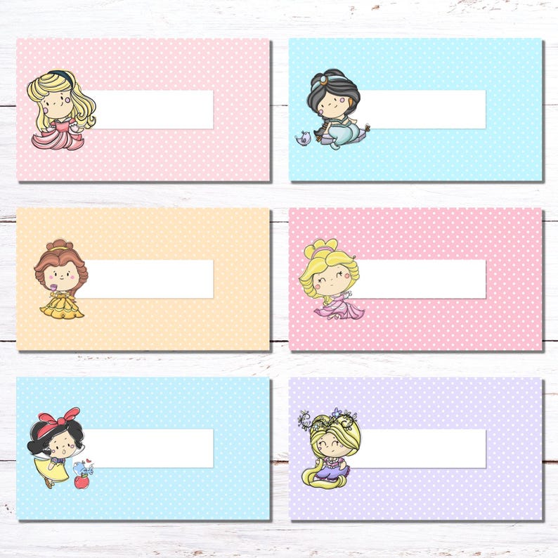 A6 | Princesses | Budget Binder Envelope Inserts | Editable and Blank ...