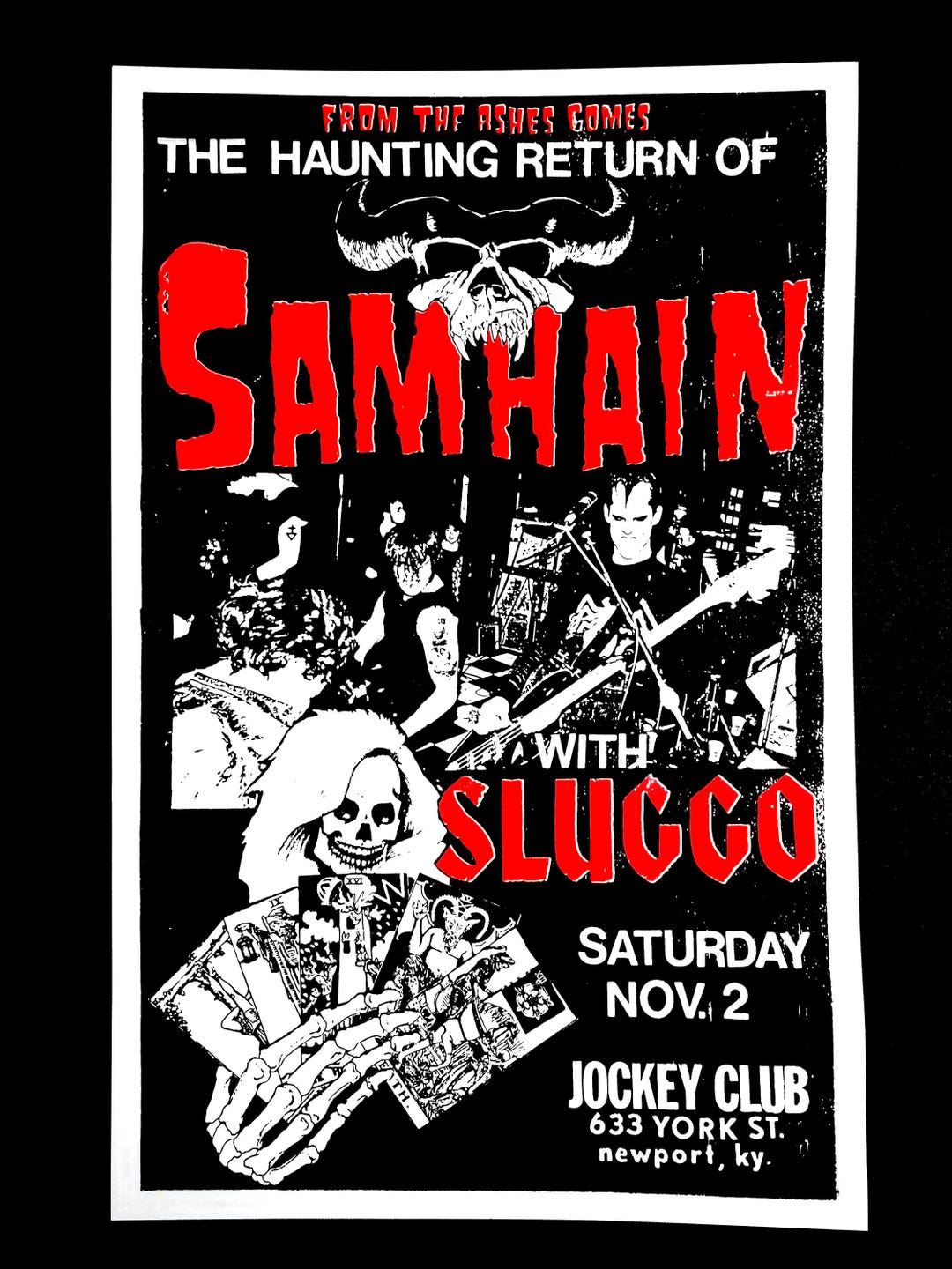 Samhain Screenprint Flyer Poster for Jockey Club Red Logo - Etsy