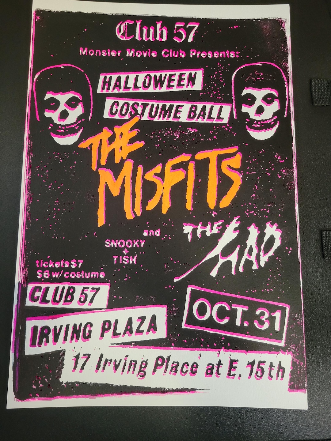 The Misfits Hand Screened Show Poster for Halloween 1979 Show - Etsy