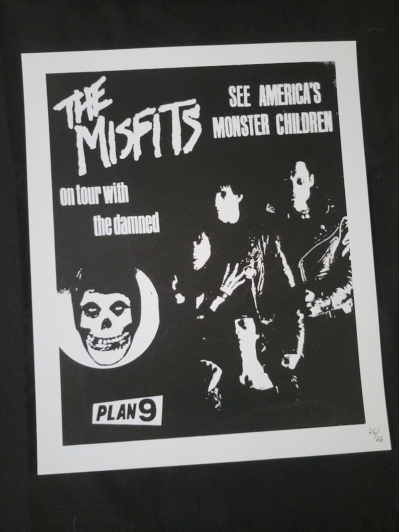 The Misfits Screenprint Poster for England Tour Hand Screened - Etsy