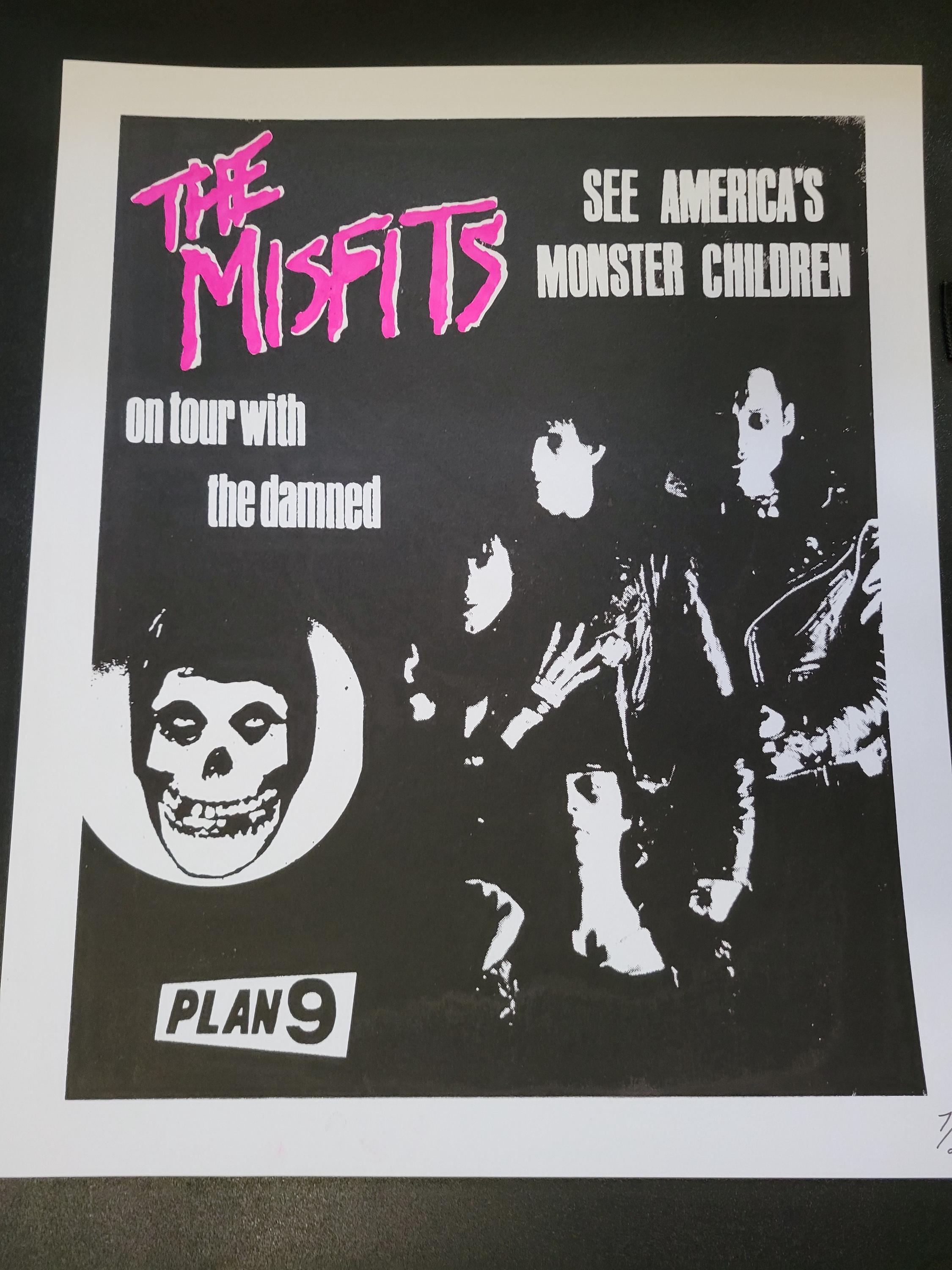 The Misfits Screenprint Poster for England Tour Hand Screened - Etsy
