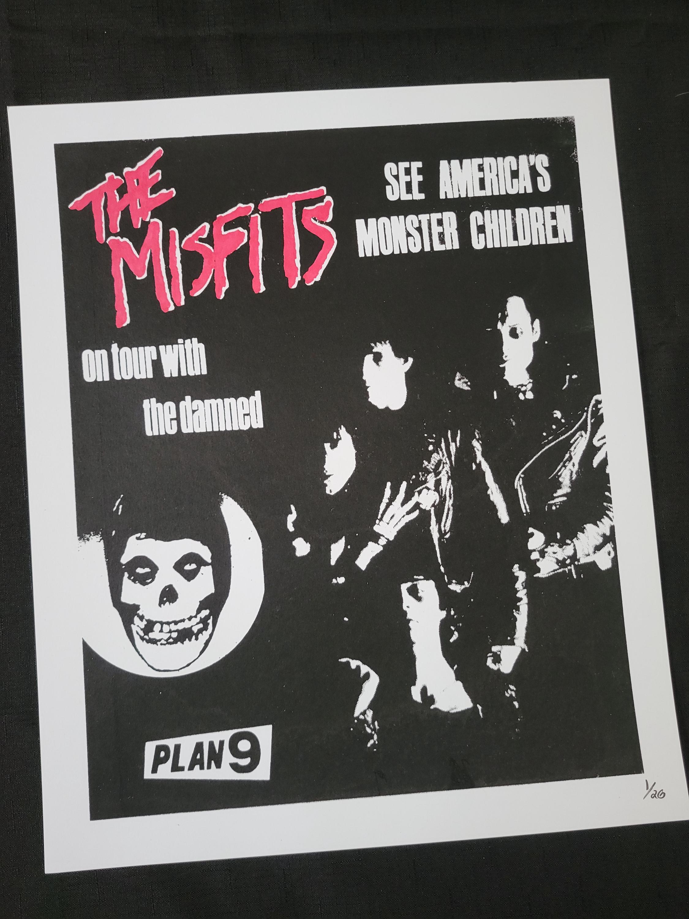 The Misfits Screenprint Poster for England Tour Hand Screened - Etsy