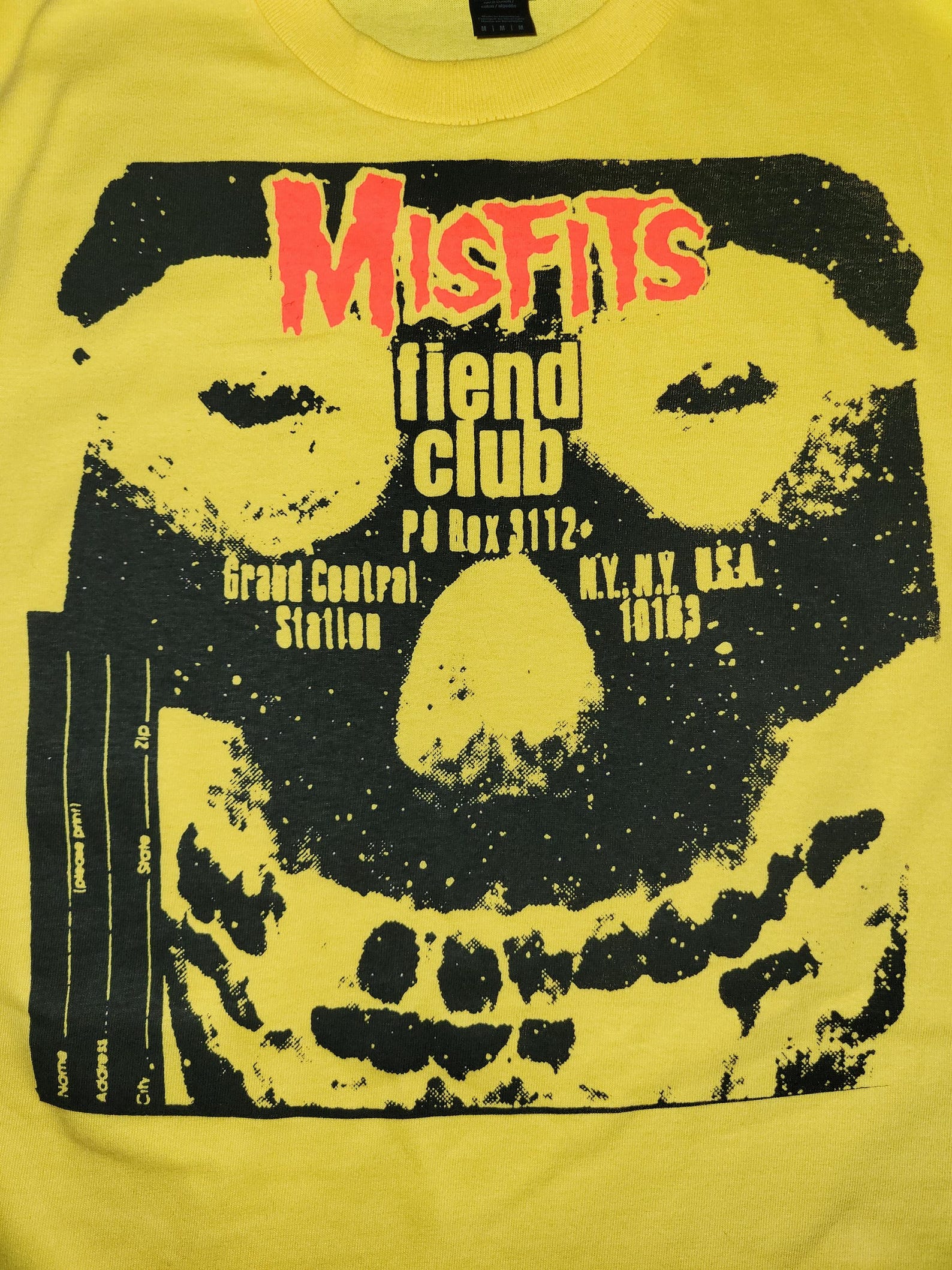 The Misfits Handscreened Fiend Club Tshirt - Etsy