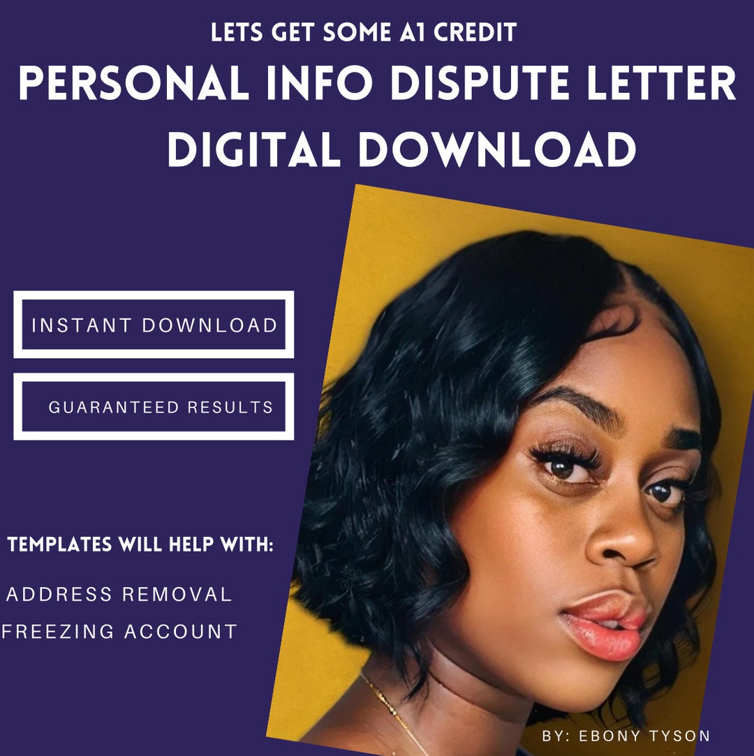 Personal Info Dispute Letter - Etsy