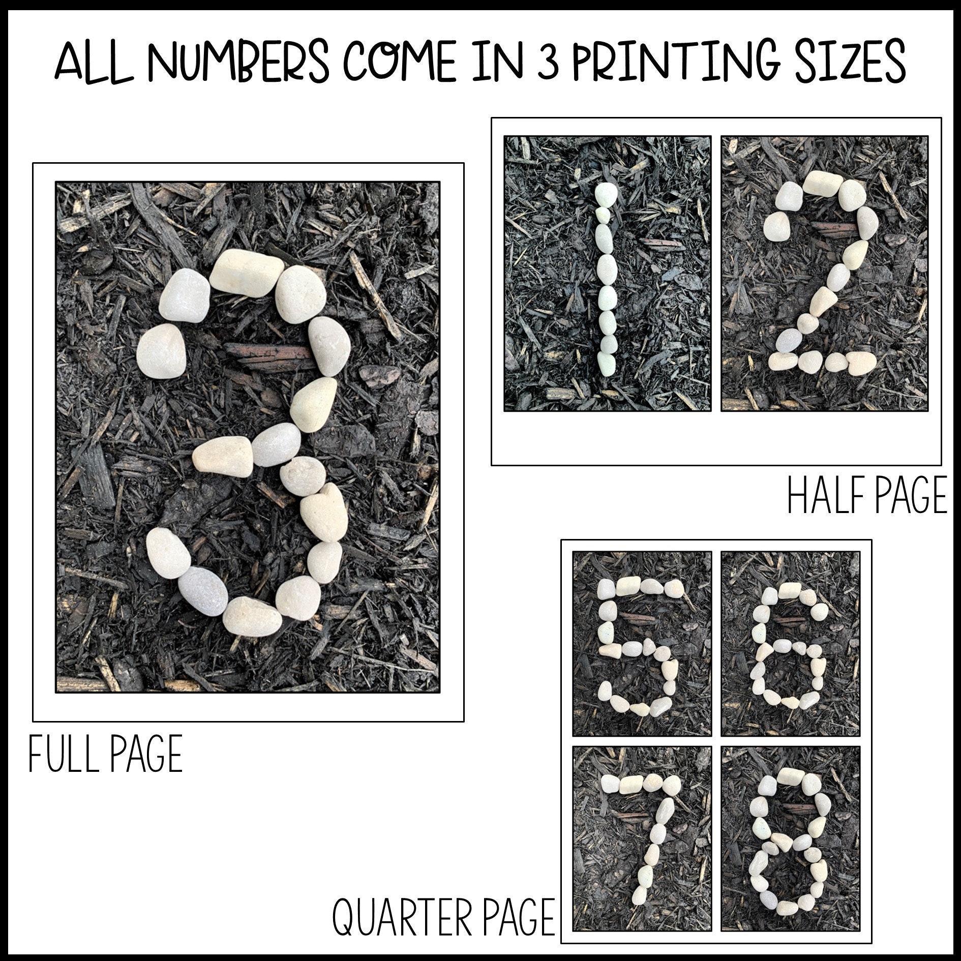Rock Numbers 0-20, Number Posters, Instant Download, Digital Prints - Etsy