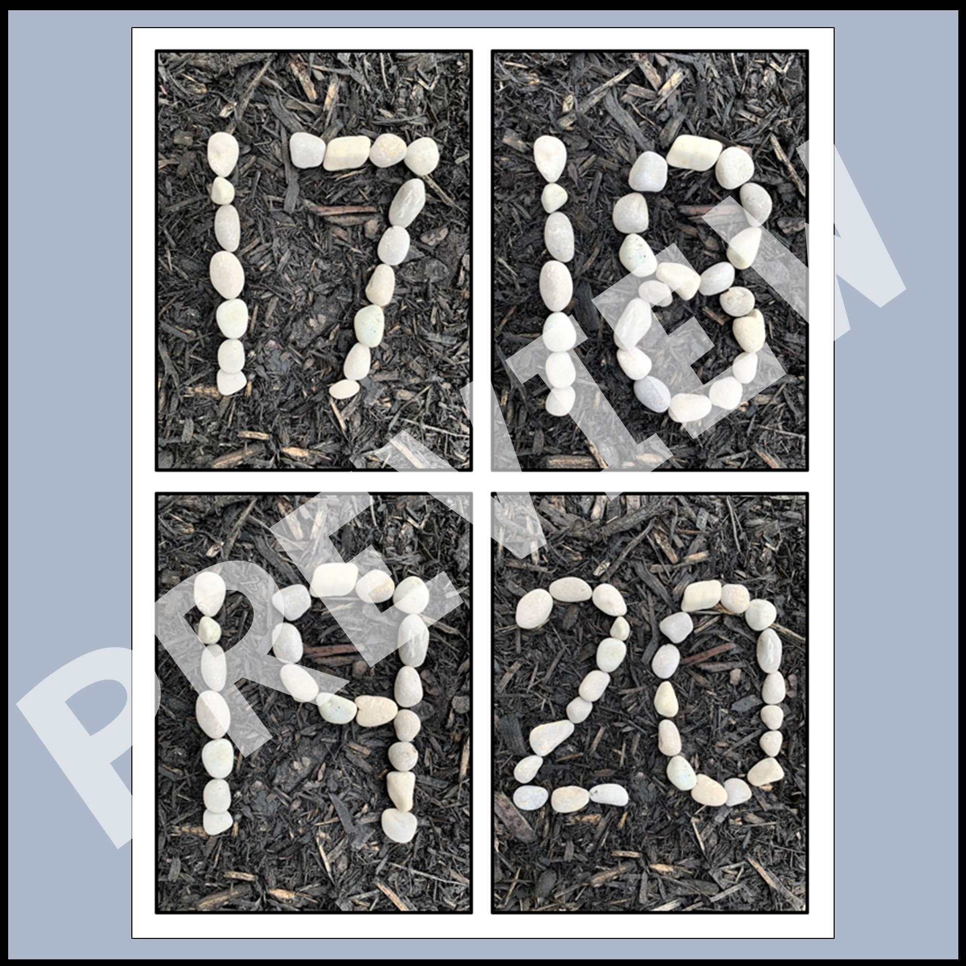 Rock Numbers 0-20, Number Posters, Instant Download, Digital Prints - Etsy