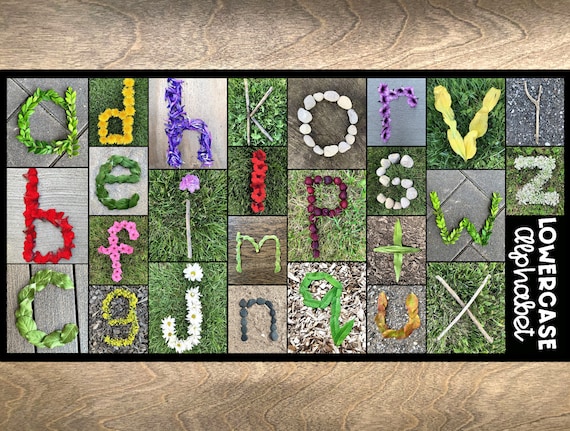 Nature Alphabet Lowercase Alphabet Posters Instant Download - Etsy
