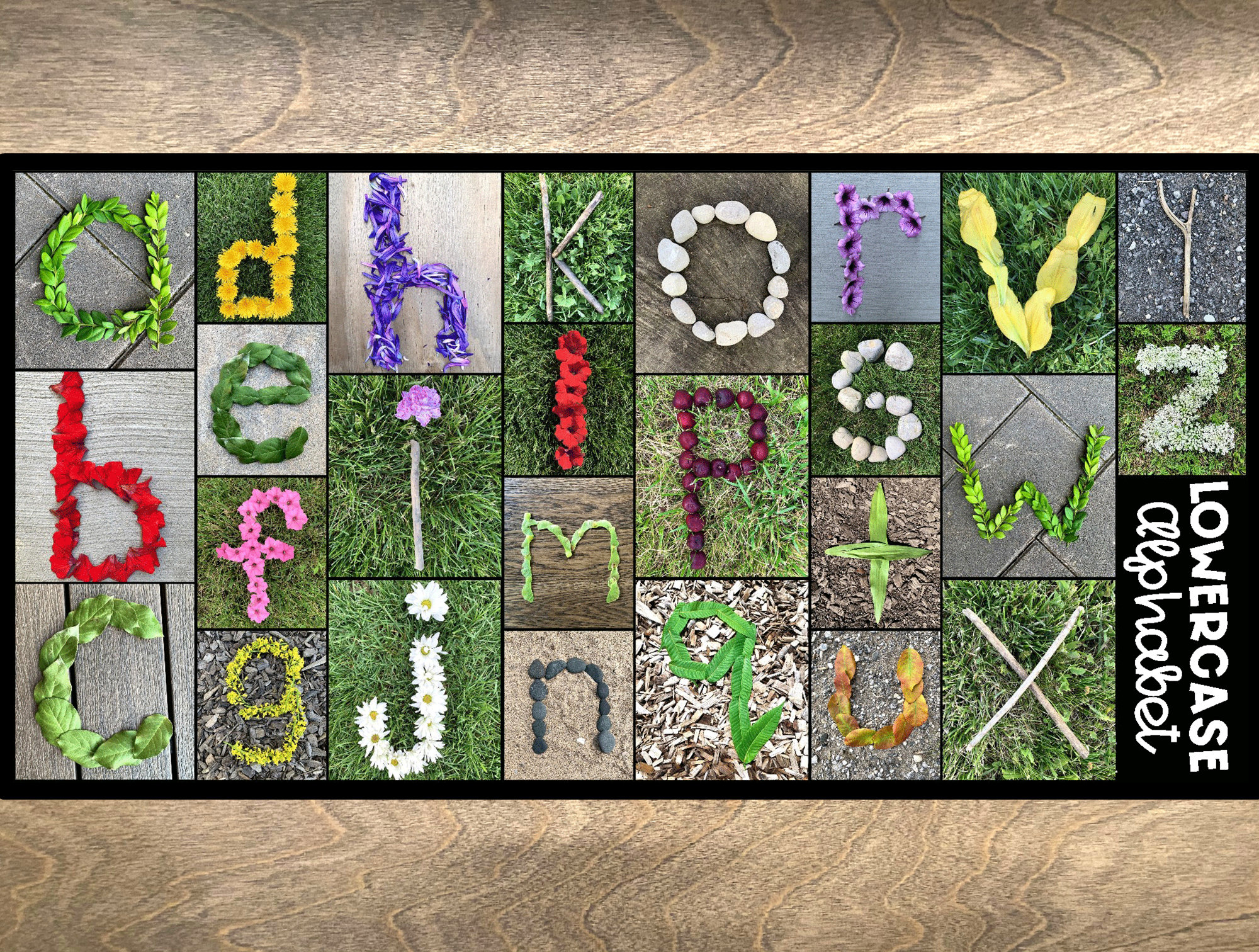 Nature Alphabet Lowercase, Alphabet Posters, Instant Download, Digital ...