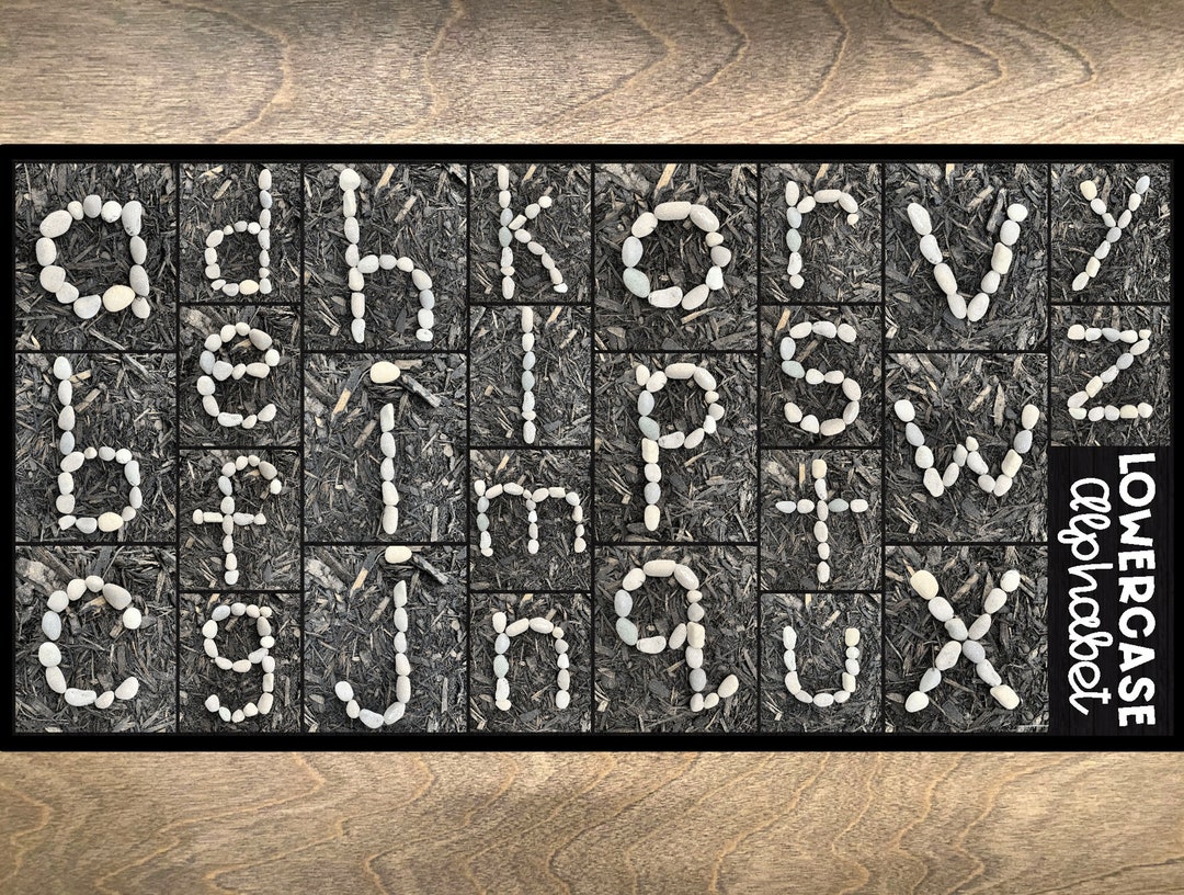 Rock Letters Lowercase, Alphabet Posters, Instant Download, Digital ...