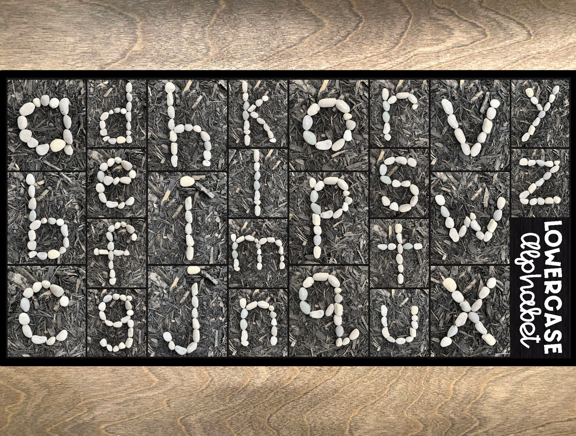 Rock Letters Lowercase, Alphabet Posters, Instant Download, Digital ...