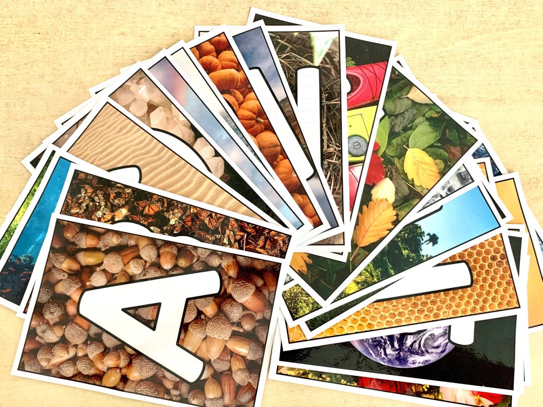 Nature Alphabet Playdough / Playdoh Mats, Nature Alphabet Cards ...