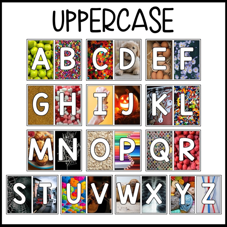 Alphabet Playdough / Playdoh Mats, Alphabet Cards, Uppercase ...