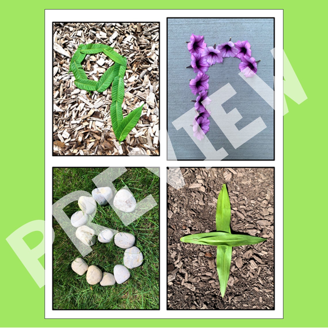 Nature Alphabet Lowercase, Alphabet Posters, Instant Download, Digital ...