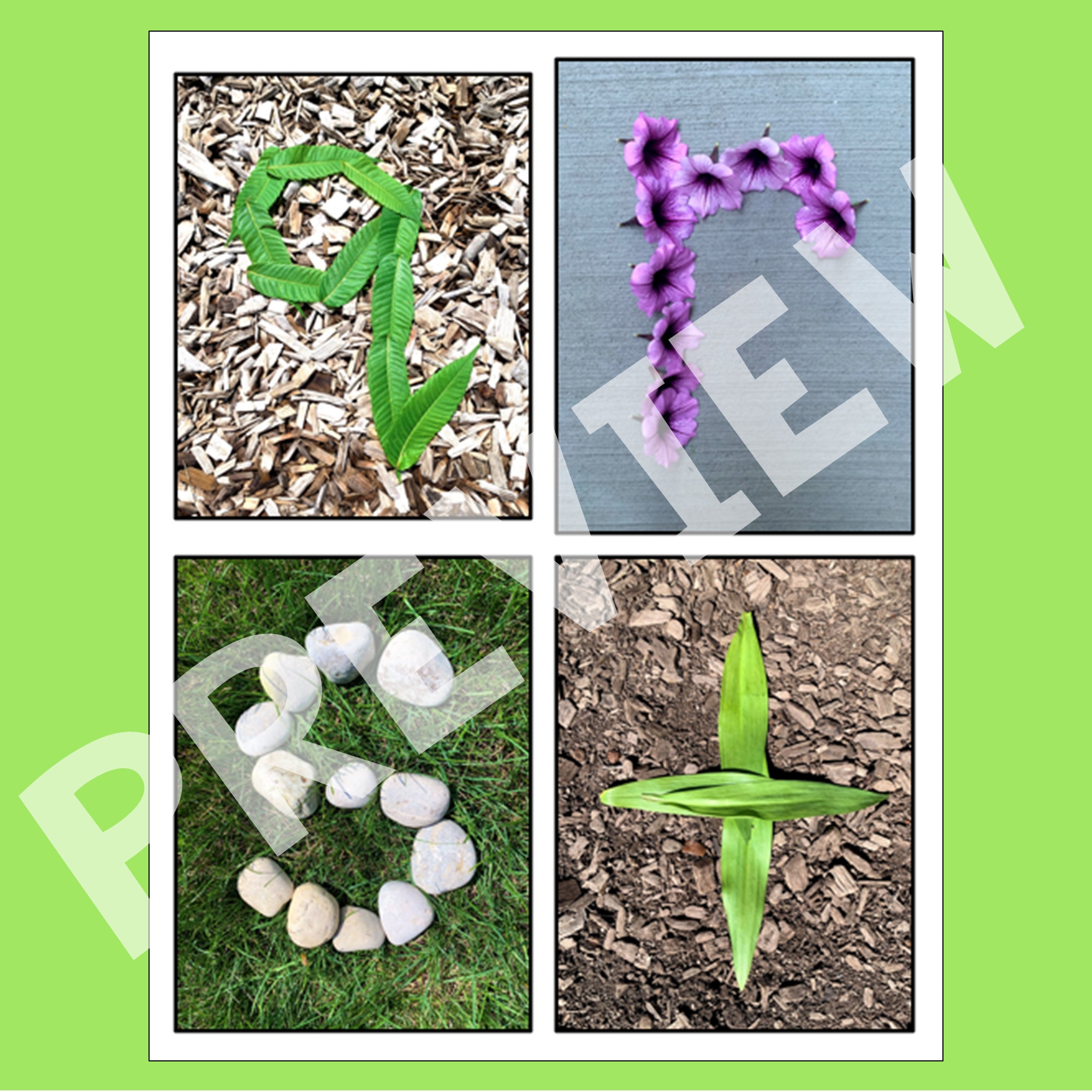 Nature Alphabet Lowercase, Alphabet Posters, Instant Download, Digital ...