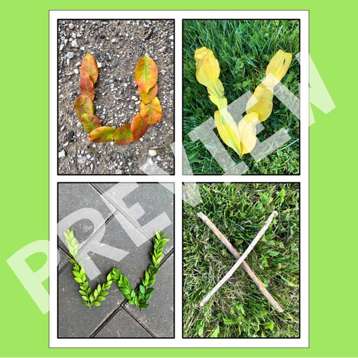 Nature Alphabet Lowercase, Alphabet Posters, Instant Download, Digital ...