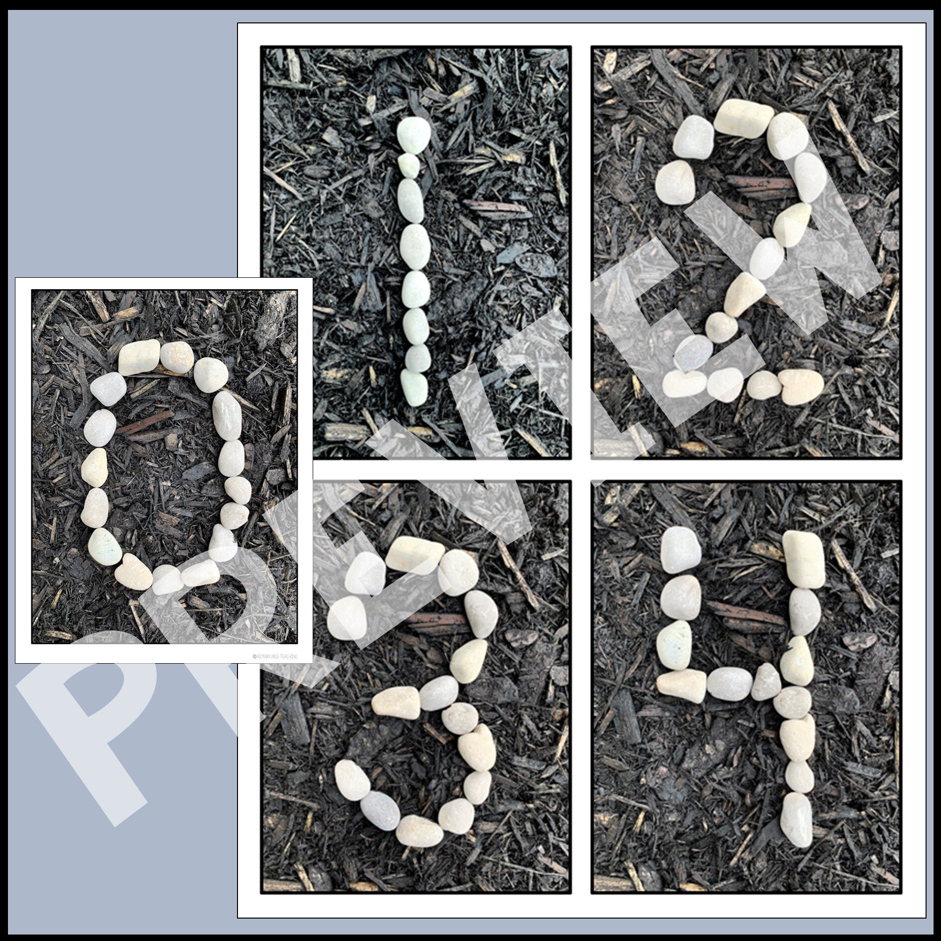 Rock Numbers 0-20, Number Posters, Instant Download, Digital Prints - Etsy