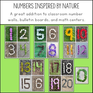 Nature Numbers 0-20, Alphabet Posters, Instant Download, Digital Prints ...