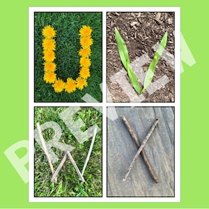 Nature Alphabet Uppercase, Instant Download, Digital Prints - Etsy Canada