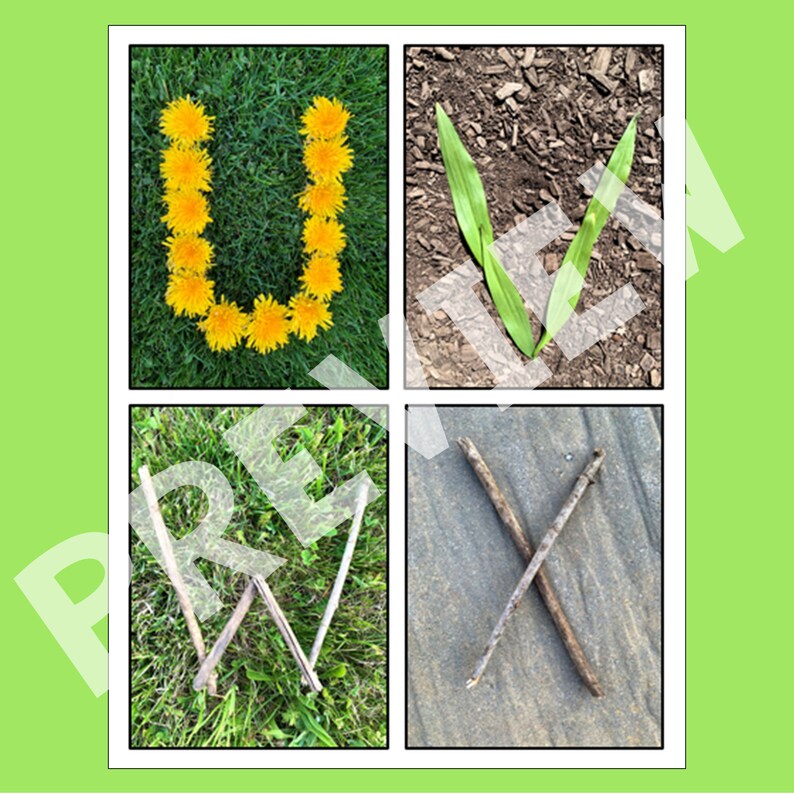 Nature Alphabet Uppercase Instant Download Digital Prints - Etsy