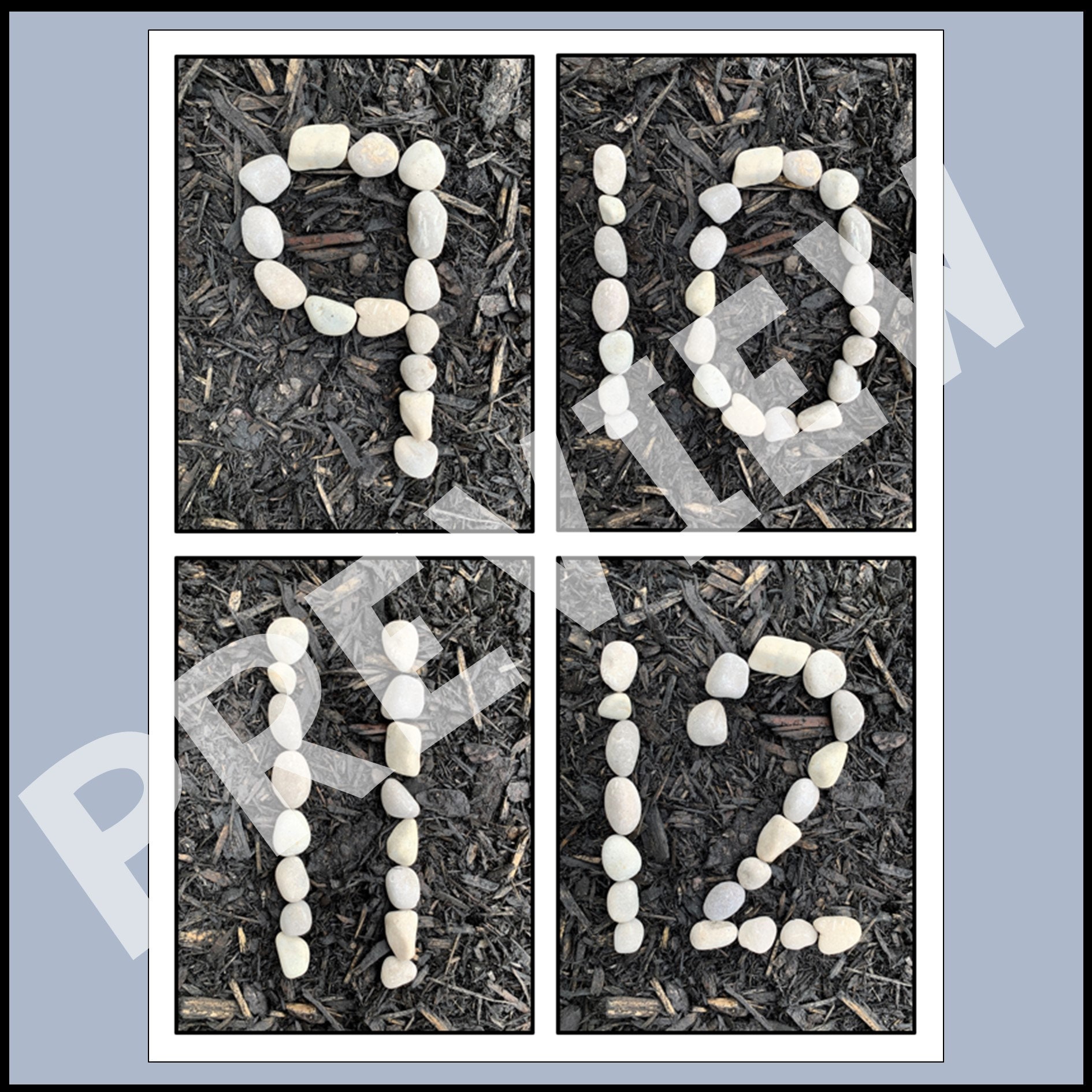 Rock Numbers 0-20, Number Posters, Instant Download, Digital Prints - Etsy