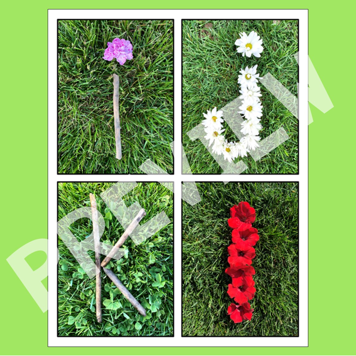 Nature Alphabet Lowercase, Alphabet Posters, Instant Download, Digital ...