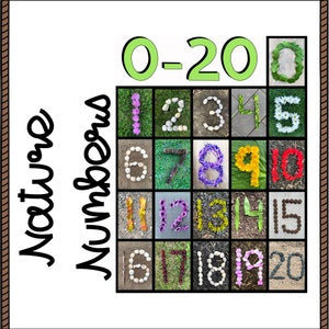 Nature Numbers 0-20, Alphabet Posters, Instant Download, Digital Prints ...