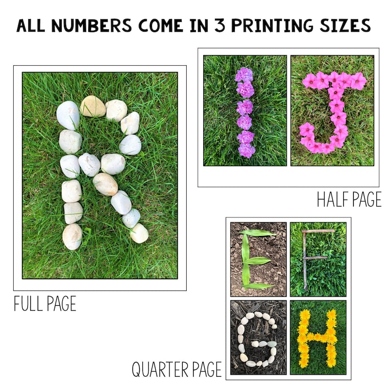 Nature Alphabet Uppercase Instant Download Digital Prints - Etsy