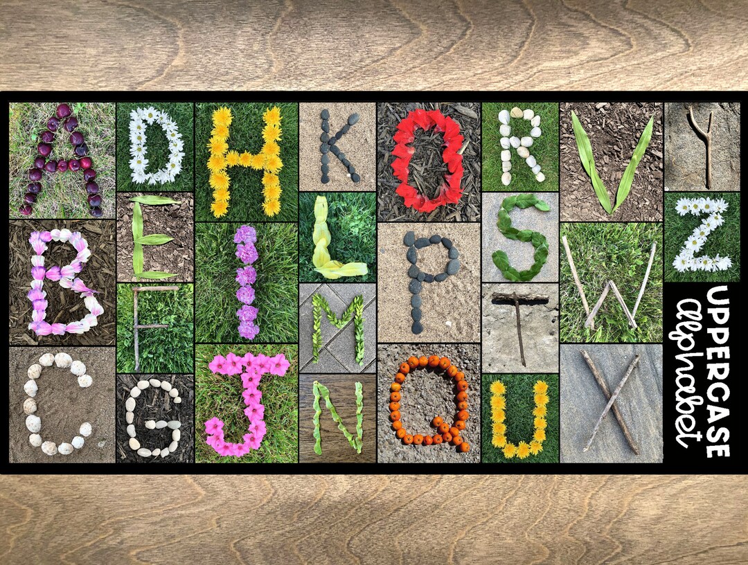 Nature Alphabet Uppercase, Instant Download, Digital Prints - Etsy