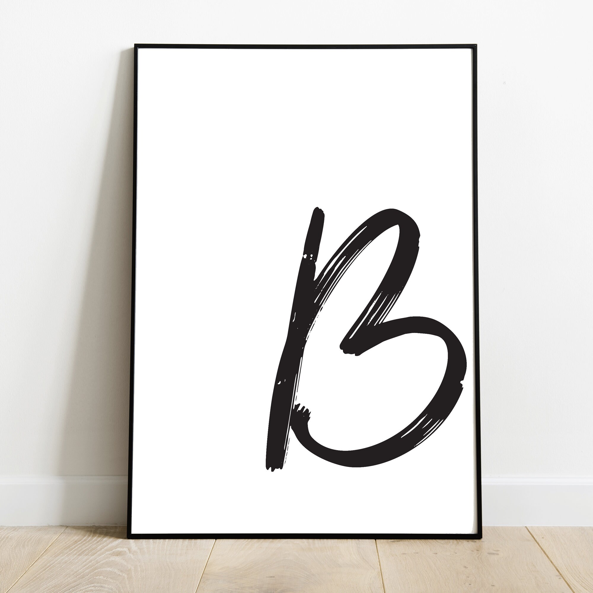 Letter B Print Initial Letter B Wall Art Printable Wall Art - Etsy