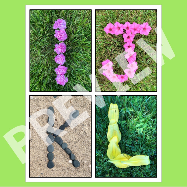 Nature Alphabet Uppercase Instant Download Digital Prints - Etsy