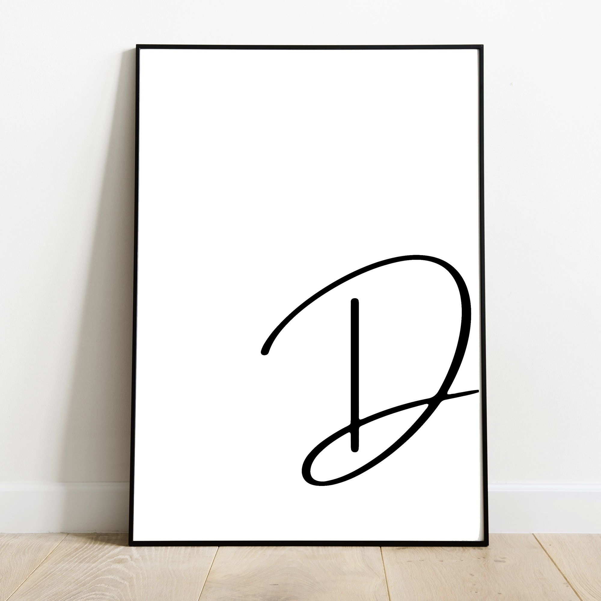 Letter D Print, Initial Letter D Wall Art, Printable Wall Art, Monogram ...