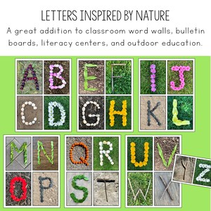 Nature Alphabet Uppercase, Instant Download, Digital Prints - Etsy Canada
