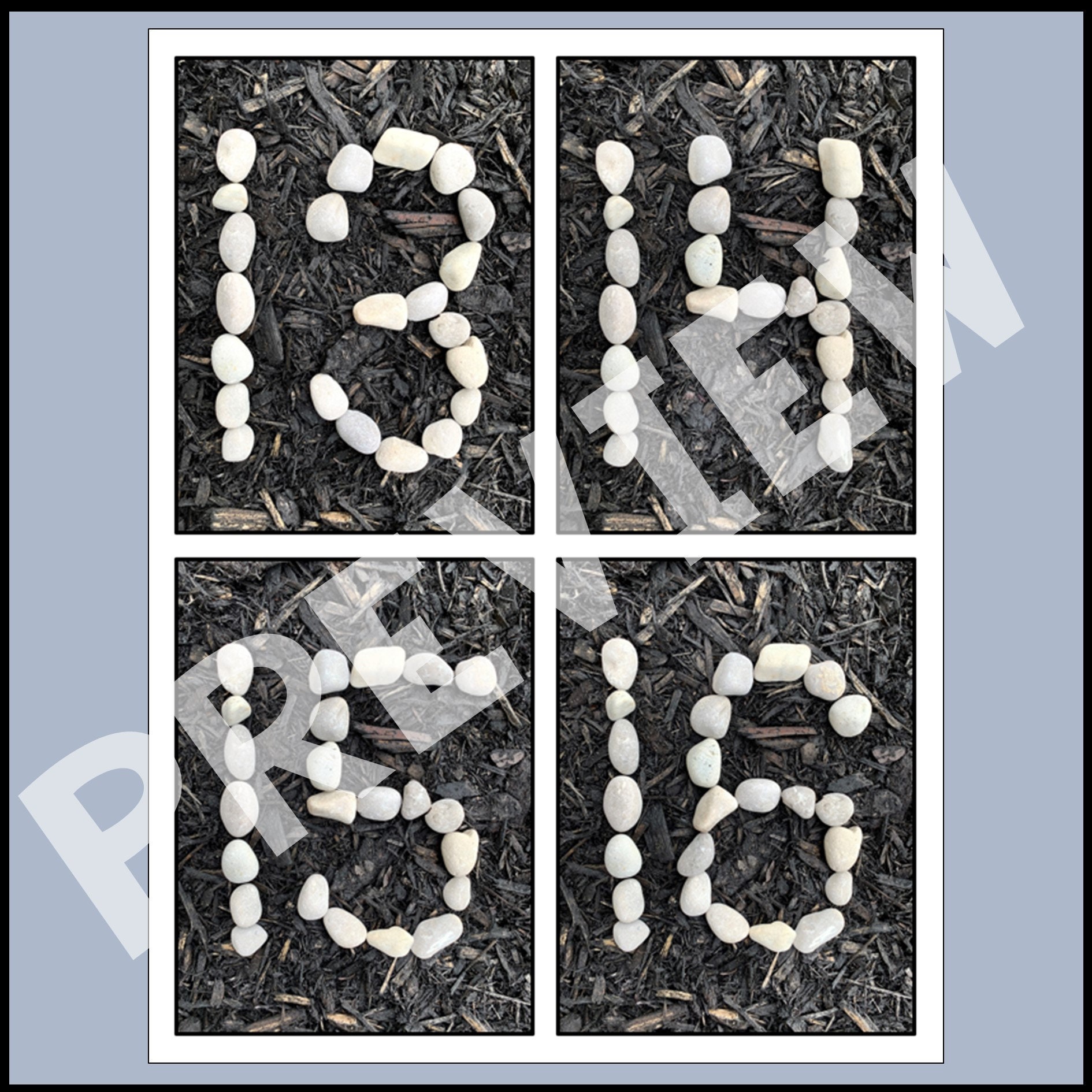 Rock Numbers 0-20, Number Posters, Instant Download, Digital Prints - Etsy