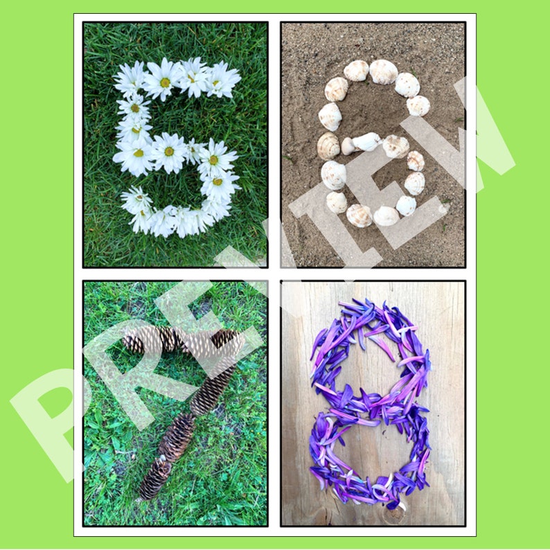 Nature Numbers 0-20, Alphabet Posters, Instant Download, Digital Prints ...
