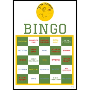 Football Game | Football BINGO | Game Day Activities | Super Bowl ...