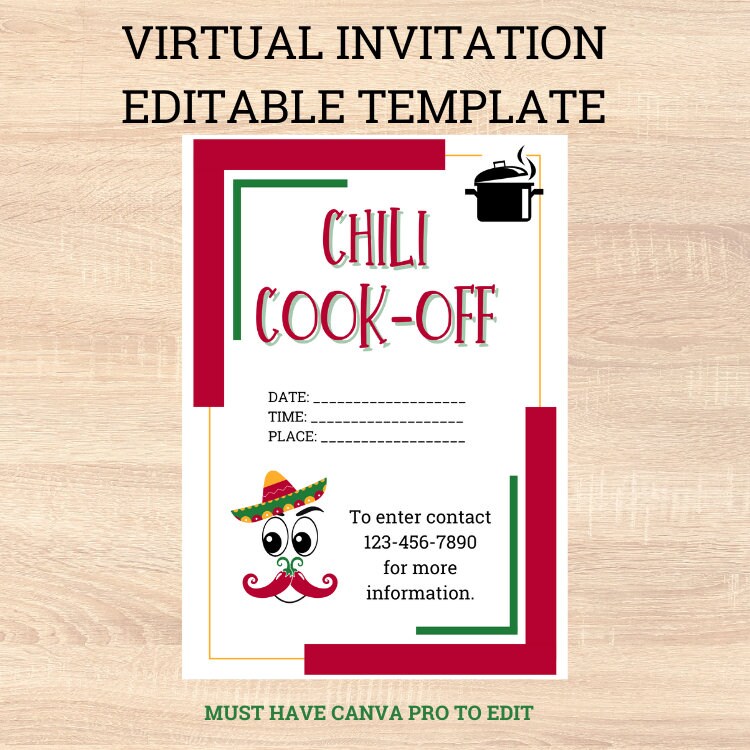 Chili Cook-off Family Activity Kit, Scorecards, Chili Cook-off ...