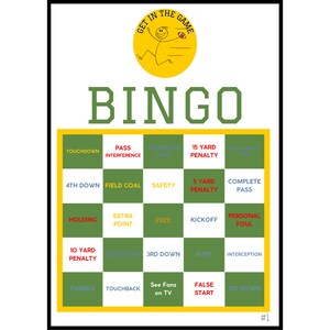 Football Game | Football BINGO | Game Day Activities | Super Bowl ...