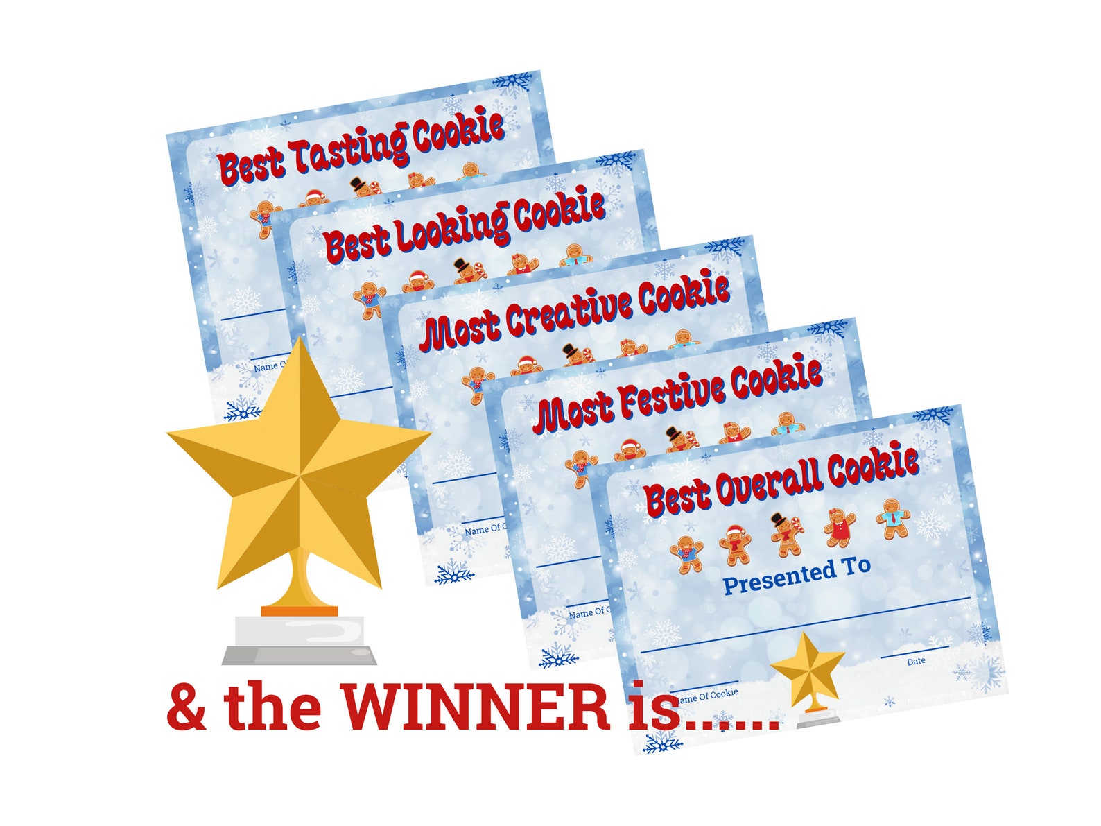 Christmas Cookie Bake-off Party Kit | Printable Cookie Competition ...